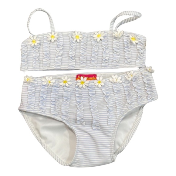 Kate Mack | Swim | Kate Mack Blue White Stripe Bikini With Daisy ...